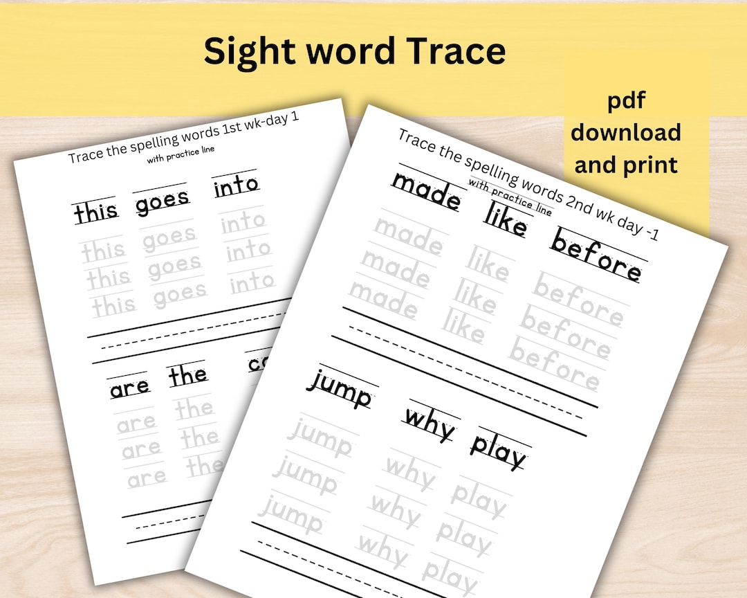 Sight Words 2nd Grade Worksheet and Handwriting and Tracing Sight Words ...