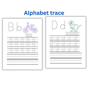 Alphabet Tracing Worksheet for Pre-k Thru First Grade Handwriting ...