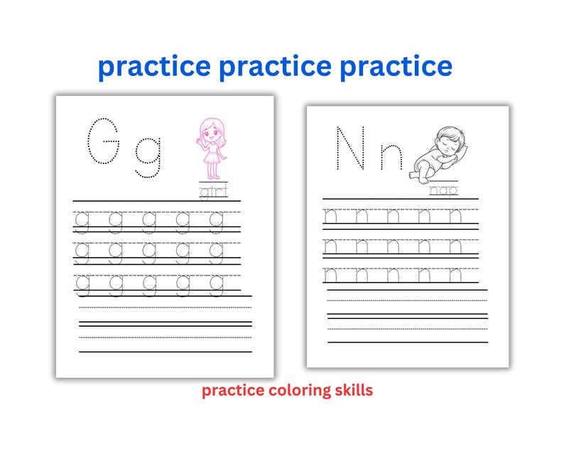 Alphabet Tracing Worksheet for Pre-k Thru First Grade Handwriting ...