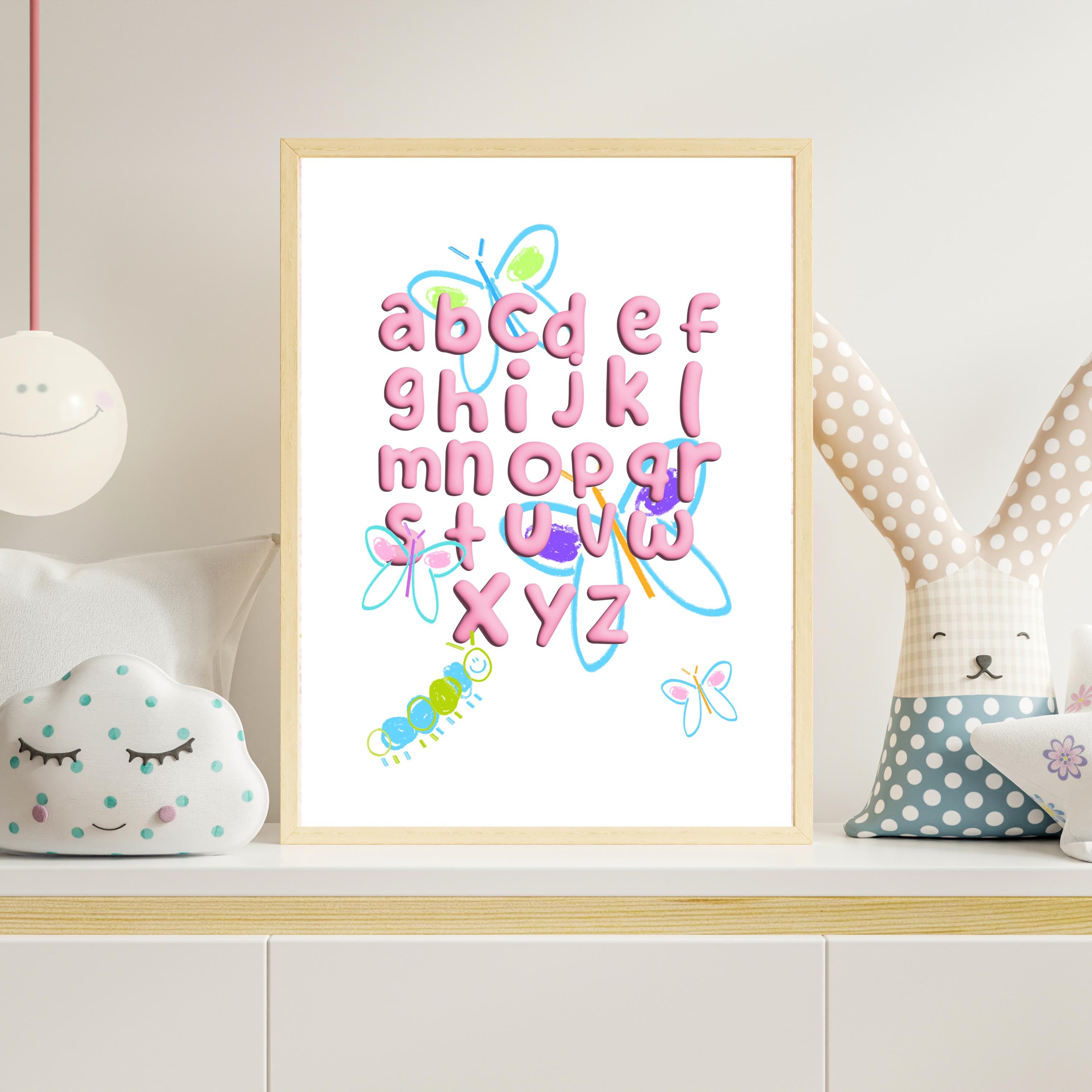 Nursery Alphabet Poster for Digital Download to Add to Your Baby Room ...