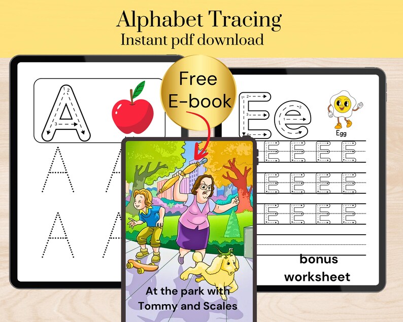 Alphabet Tracing Worksheet for Pre- K and Kindergarten Alphabet Trace ...