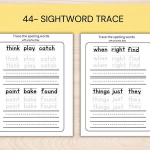 2nd Grade Sight Word Worksheet: Handwriting & Spelling (PDF) - Etsy