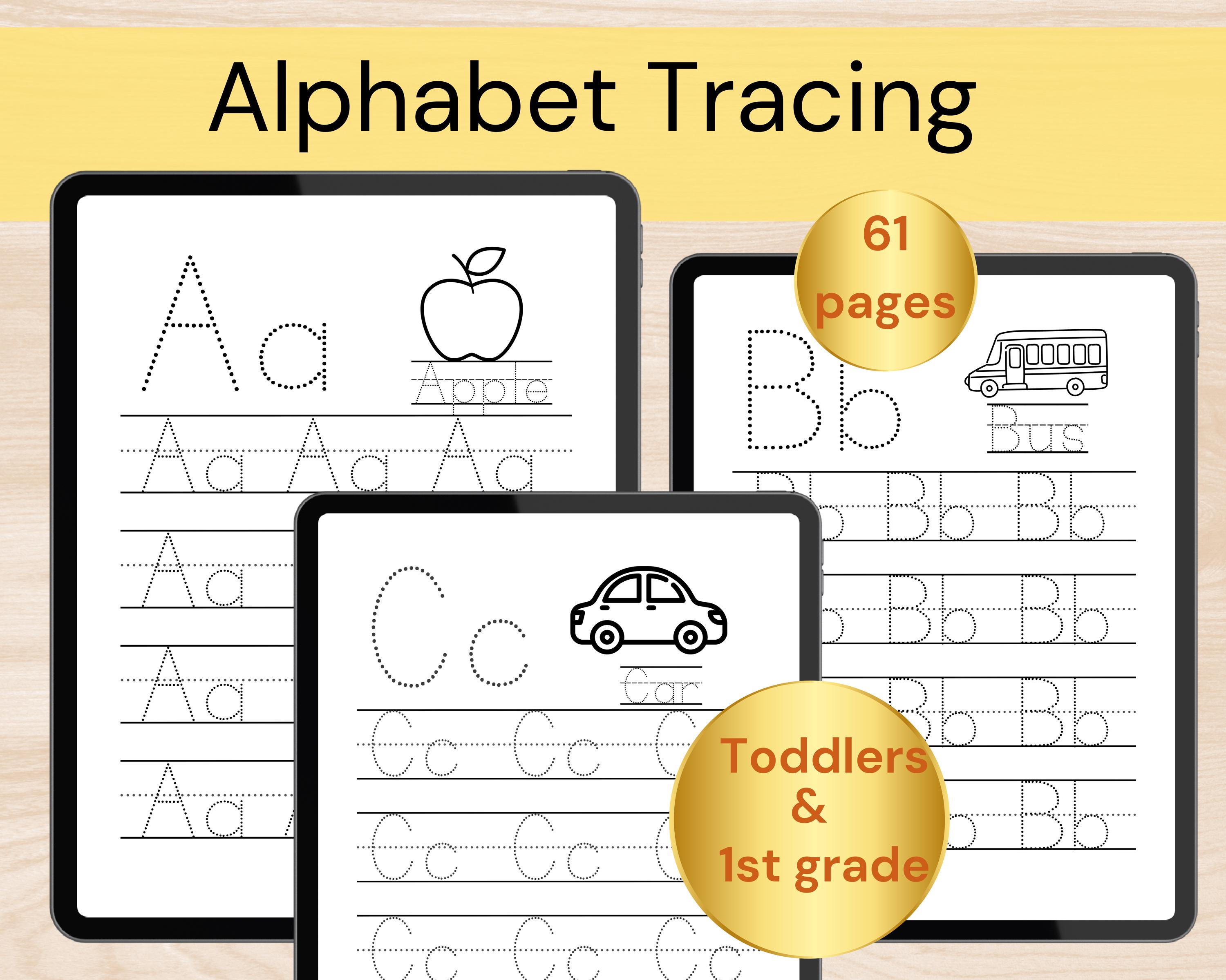 Alphabets Tracing Worksheets Activity for First Grade Tracing and ...