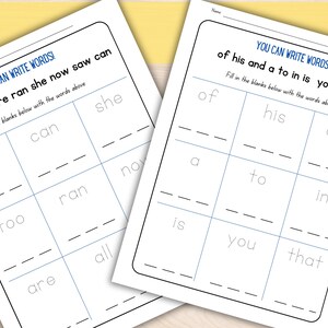 Kindergarten Sight Words First Grade Spelling Worksheet Trace and Write ...