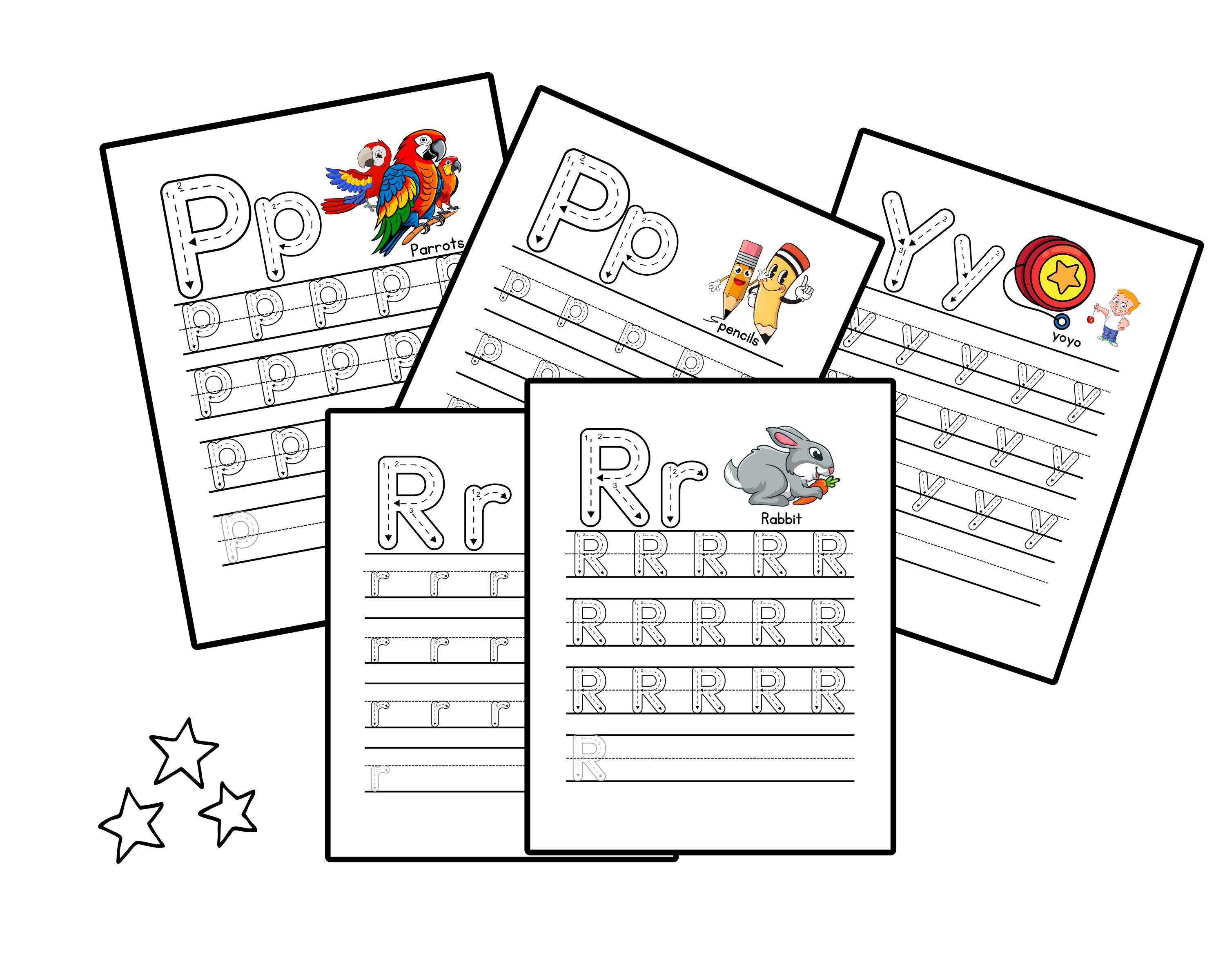 Sight Words for Pre-k and 1st Grader Alphabet Tracing Worksheet With ...