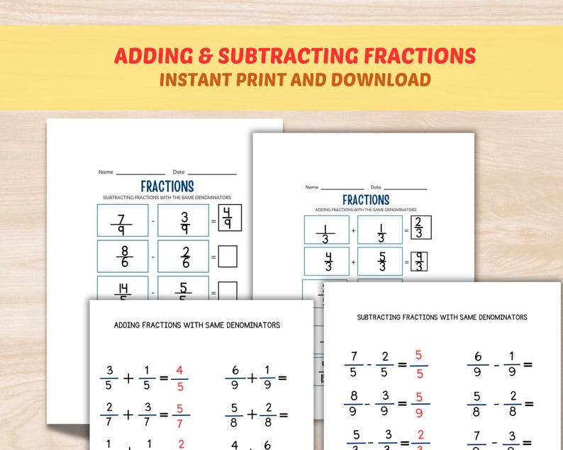 Fraction Worksheet math Worksheet for 3rd and 4th Grade Multiplication ...