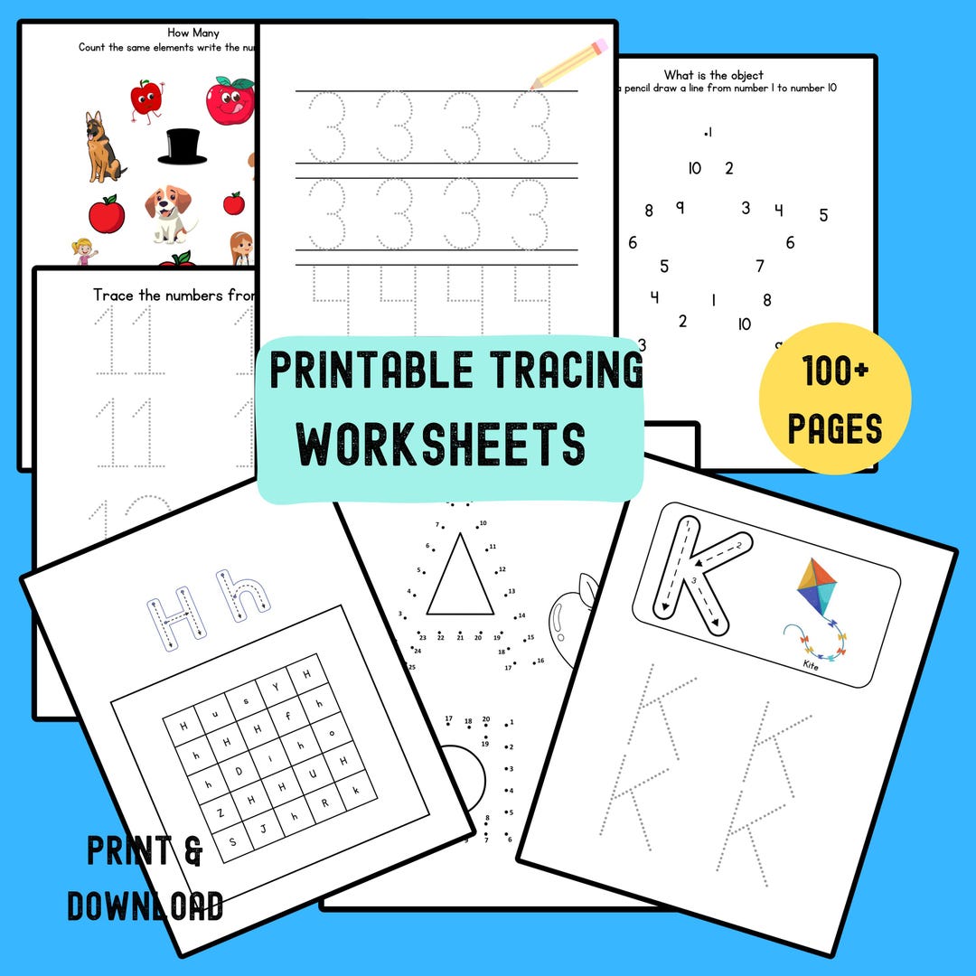Toddlers Number & Alphabet Tracing for Preschool. X Large Numbers and ...