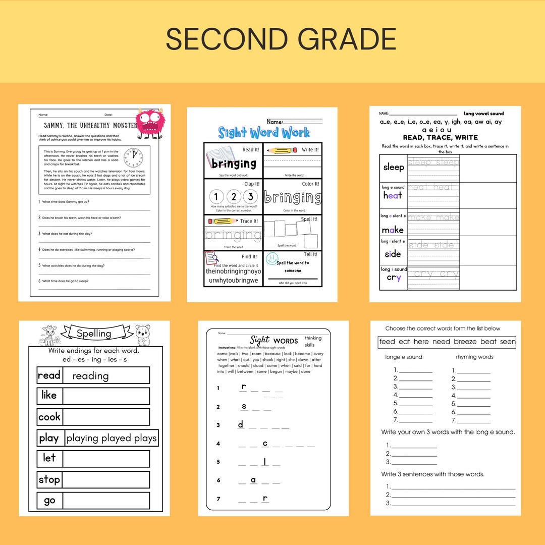 2nd Grade Sight Words Worksheet: Handwriting & Spelling Practice (PDF ...