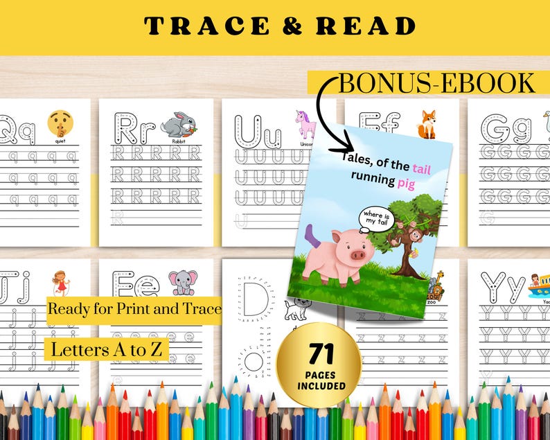 Alphabet Tracing Activity Worksheet for Pre-k and Kindergarten Writing ...