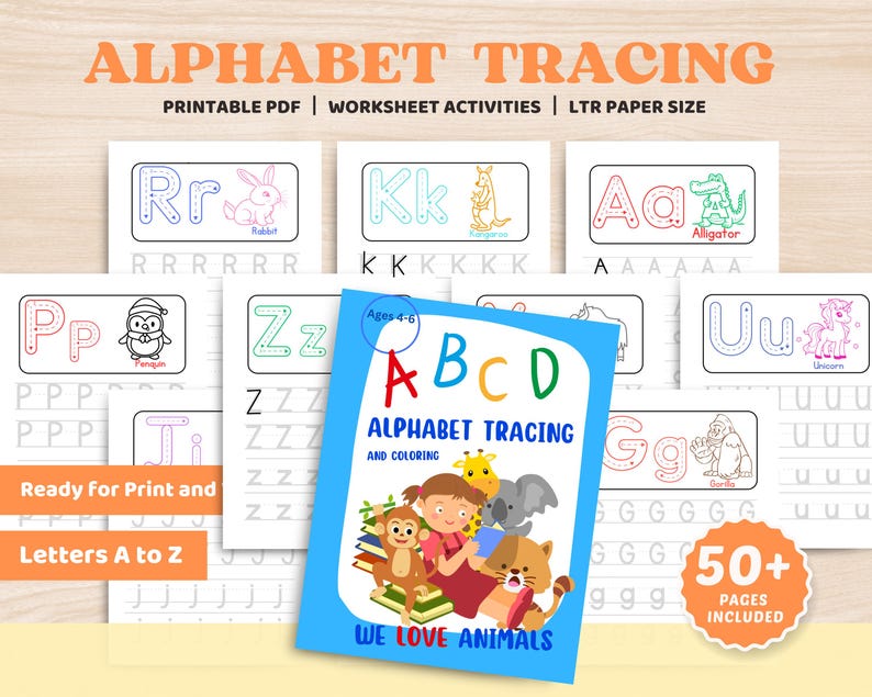 Worksheet for Pre-k Alphabet Letter Tracing Worksheet Activity for Kids ...