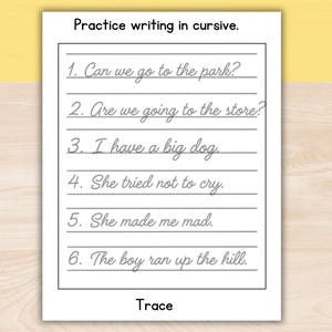 Alphabet Tracing Worksheet: Sight Word Handwriting Practice (PDF) - Etsy
