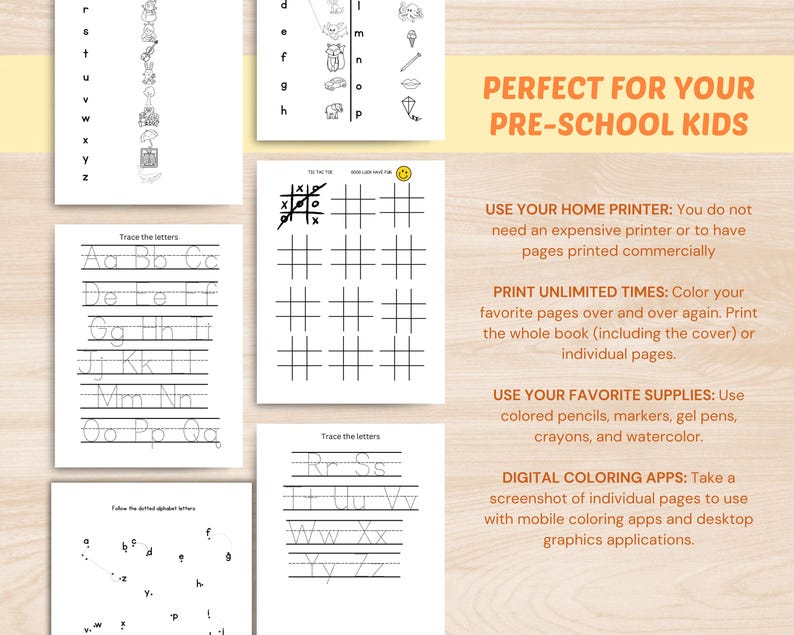 Learning to Write Learning the Alphabets Preschool Pre-k Worksheet ...