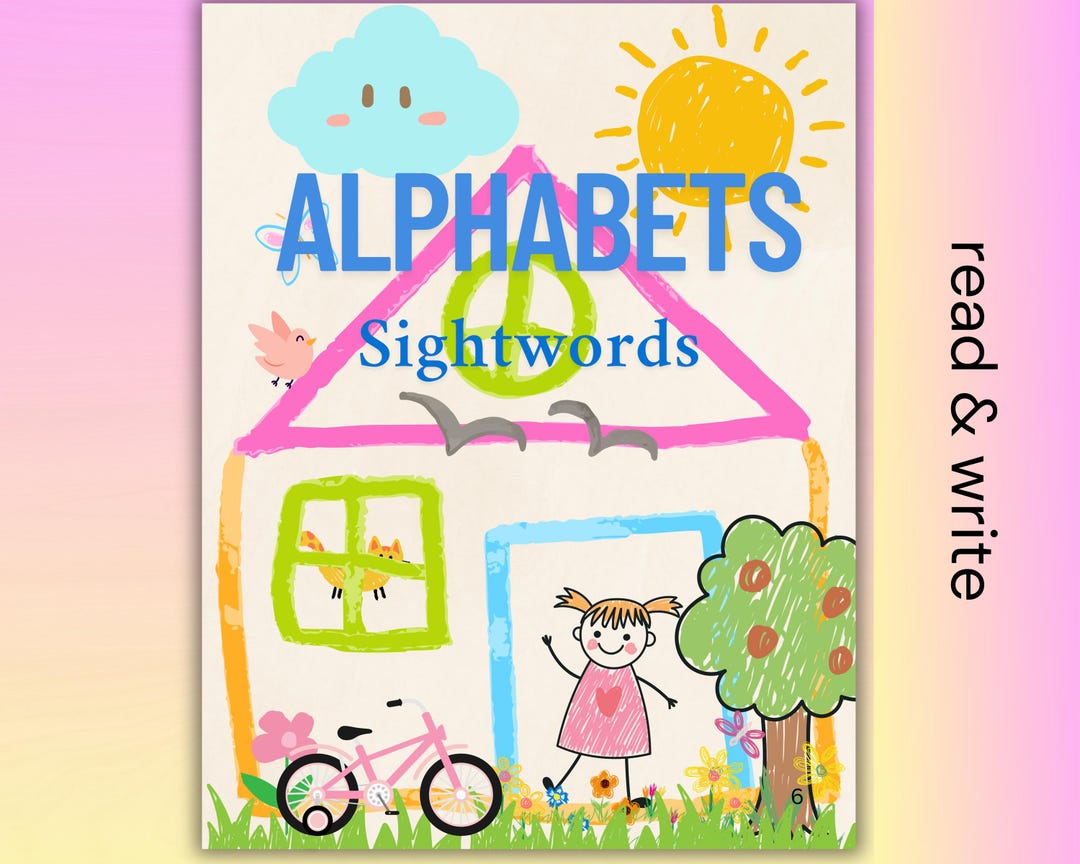 Kindergarten Sight Words Kids Alphabet Sound With Tracing Worksheet for ...