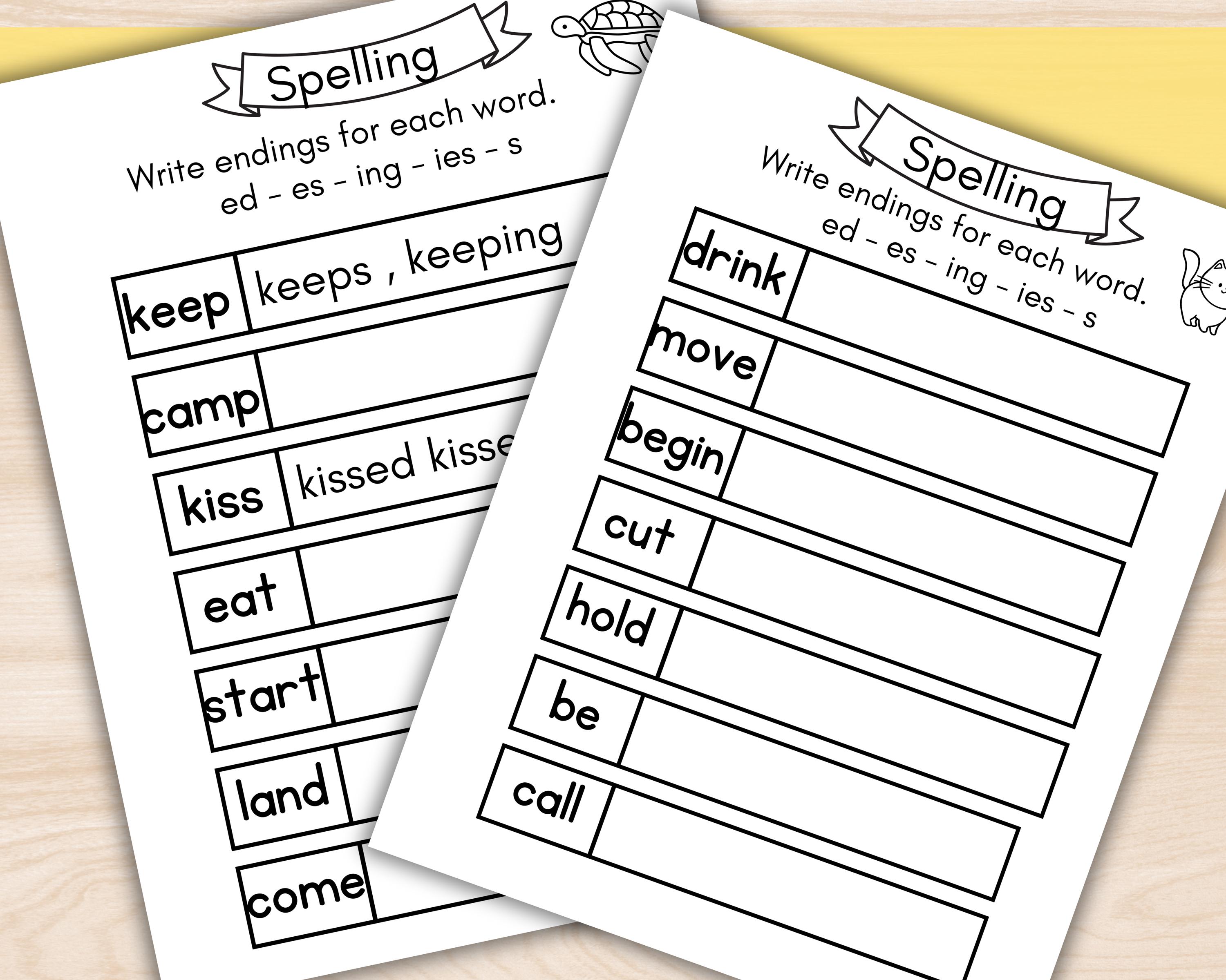 Second Grade Sight Words Spelling Worksheet Trace and Write First Grade ...