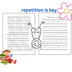 Alphabet Tracing Worksheet for Pre-k Thru First Grade Handwriting ...