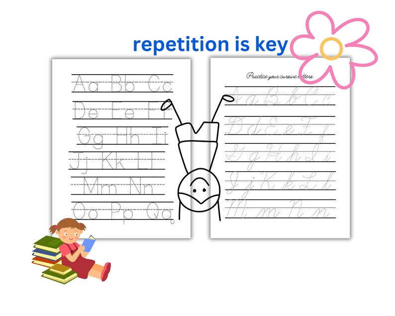 Alphabet Tracing Worksheet for Pre-k Thru First Grade Handwriting ...