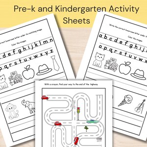Sight Word Alphabet and Numbers Vowels With Tracing Worksheet for Pre-k ...