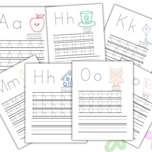 Alphabet Tracing Worksheet for Pre-k Thru First Grade Handwriting ...