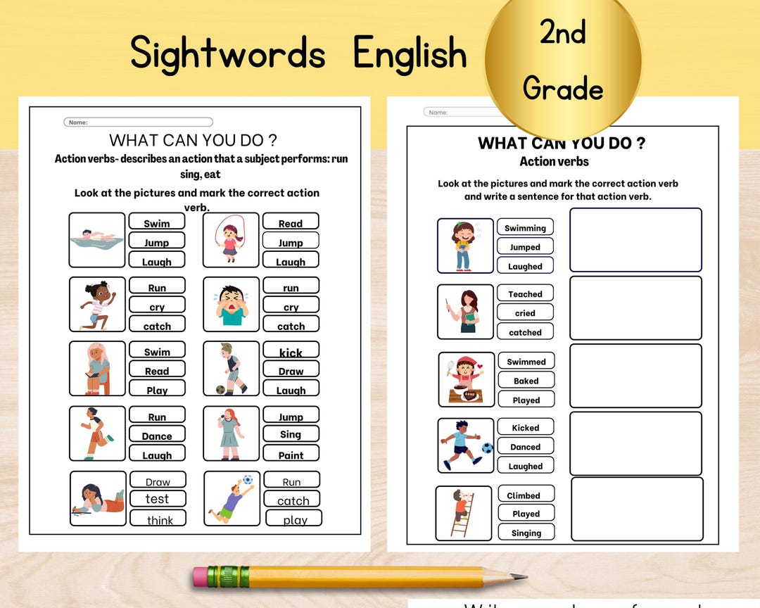 Sight Word 2nd and 3rd Grade English Worksheet and Spelling Handwriting ...