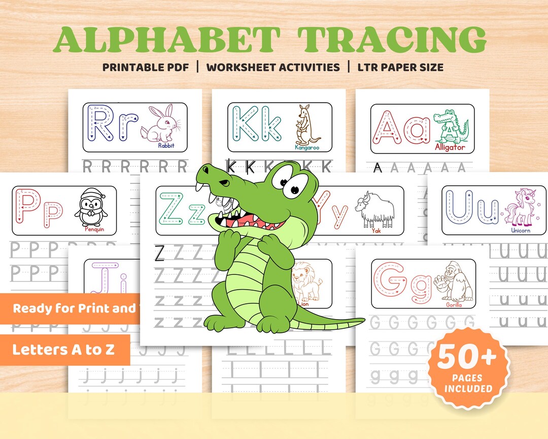 Preschool Pre-k Alphabet Letter Tracing Worksheet Activity Worksheet ...