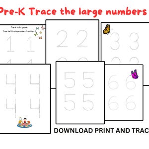 Toddlers Worksheet for Learning Numbers and Counting for Classroom ...