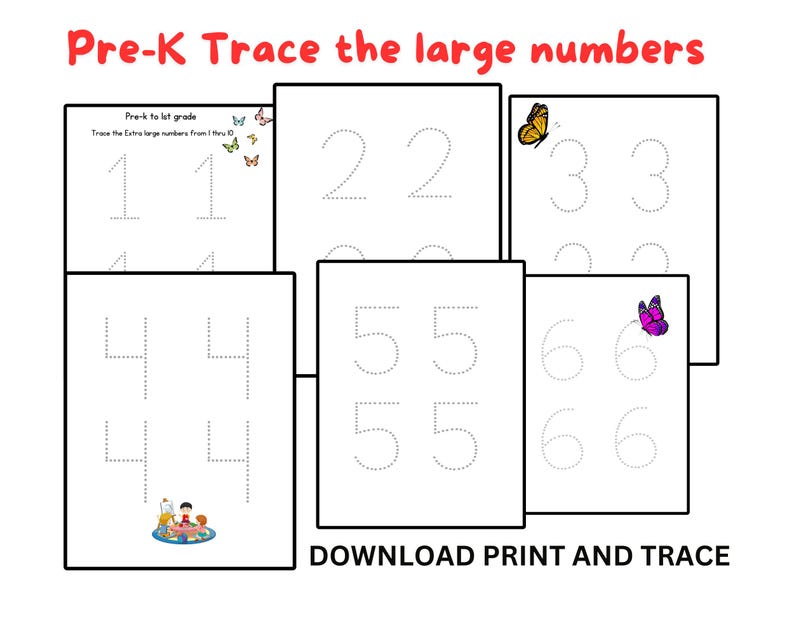 Toddlers Worksheet for Learning Numbers and Counting for Classroom ...