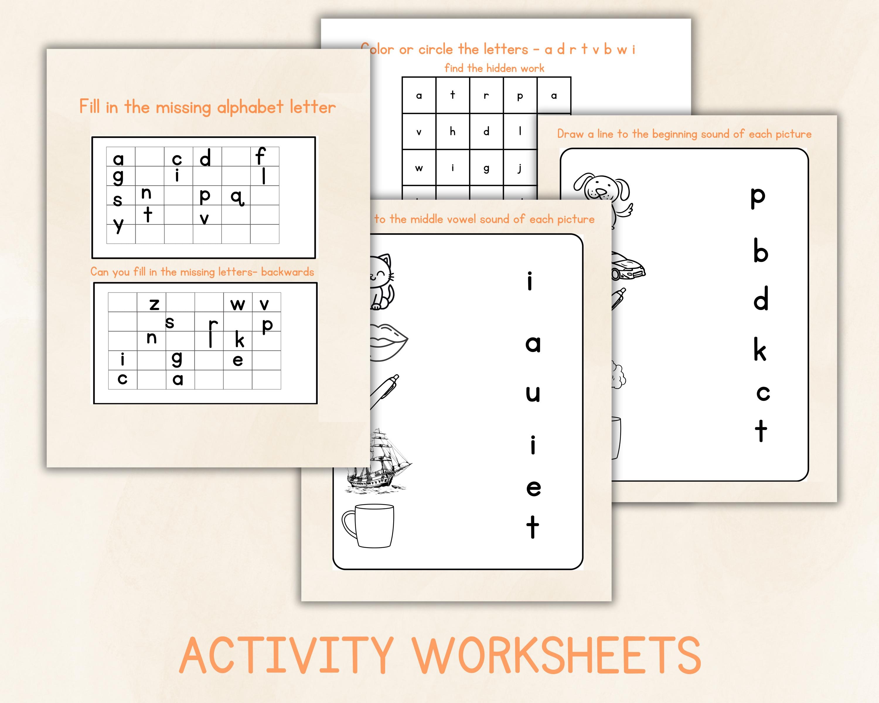 Alphabet Tracing Worksheet for Pre-k Thru First Grade Handwriting ...