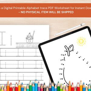 Alphabet Tracing Worksheet for Pre-k Thru First Grade Handwriting ...