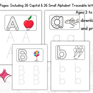 Alphabet Tracing Worksheet for Pre-k Thru First Grade Handwriting ...