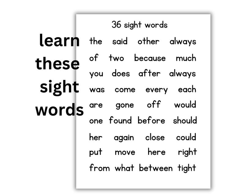 Sight Words for First Grade and 2nd Grade Handwriting Practice Spelling ...