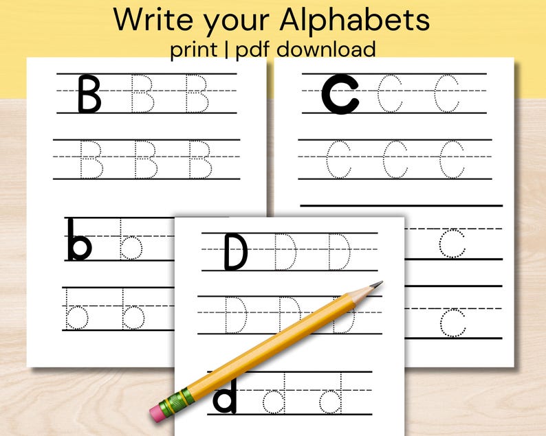 Sight Word Alphabet and Numbers Vowels With Tracing Worksheet for Pre-k ...