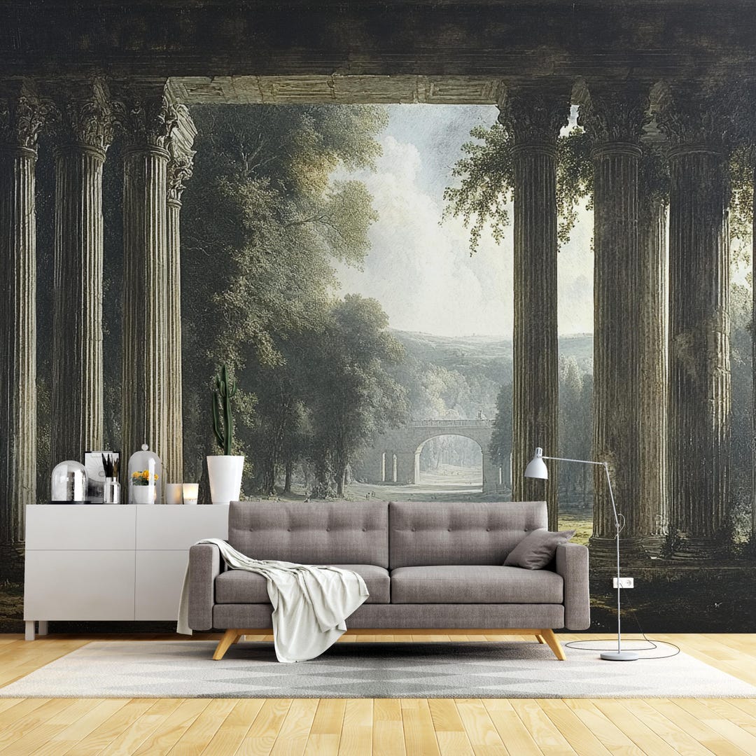 Classic Greek Architecture Wall Mural | Abstract Peel and Stick ...