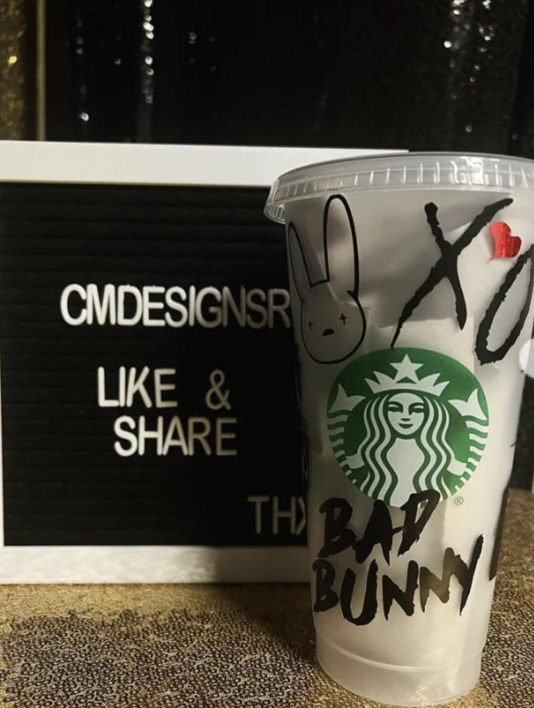 The Weeknd X BB Starbucks Cold Cup - Etsy
