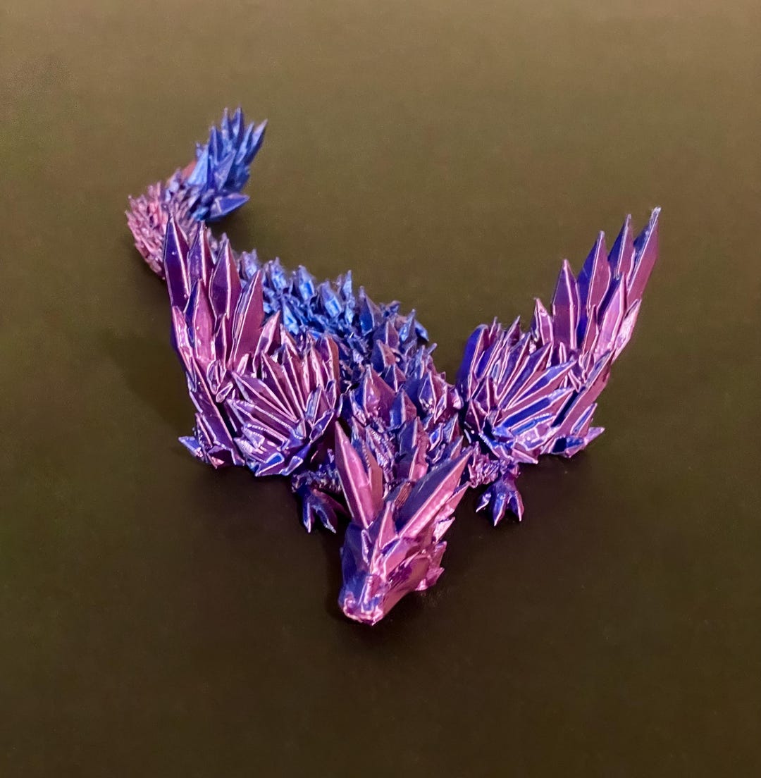 Crystal Wing Dragon | Articulated Dragon Model | 3D Printed | Tiktok ...