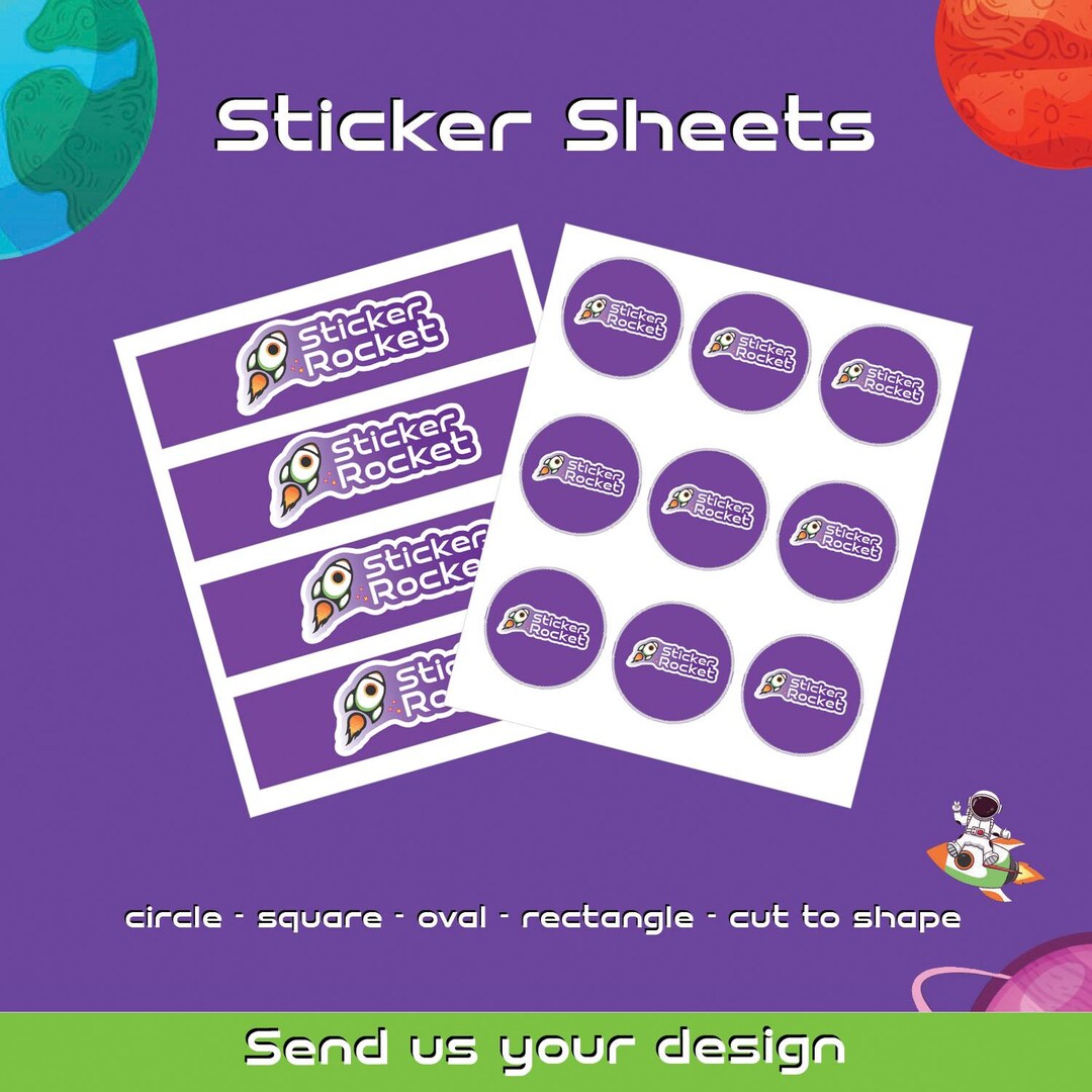 Custom Sticker Sheets Custom Labels Sticker Prints Die Cut Decals Bulk ...