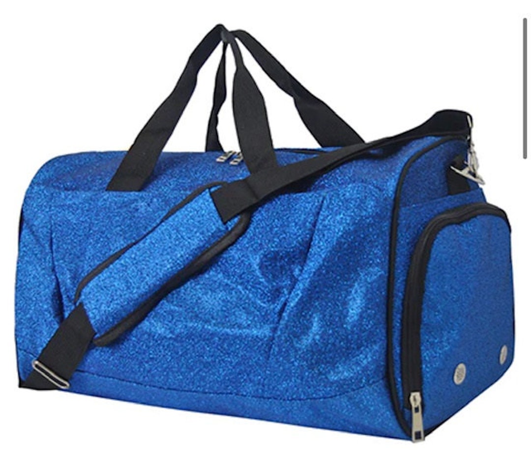 Personalized Canvas Glitter Duffle Bag Royal Blue - Etsy