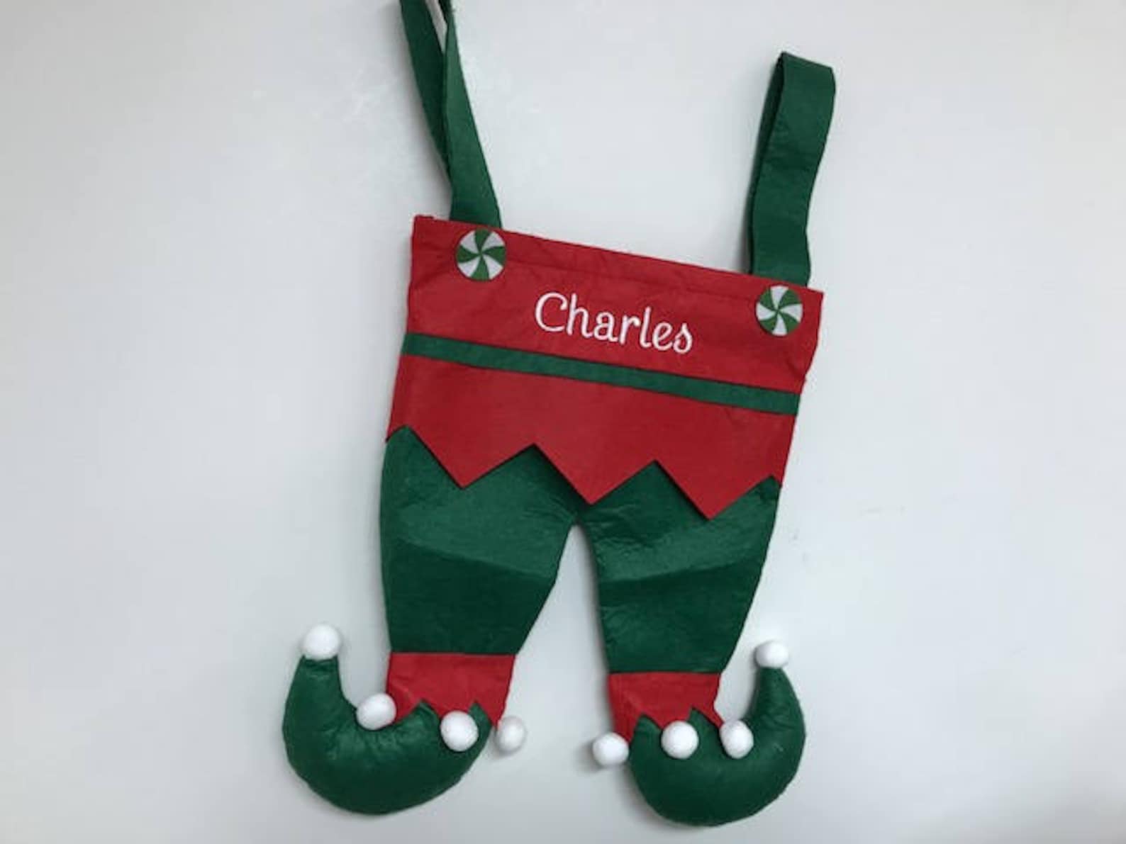 Personalized Elf Pants Christmas Stockings B - Etsy