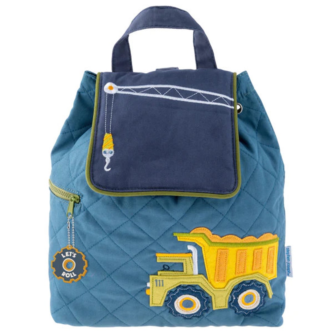 Personalized Quilted Stephen Joseph Construction Backpack NEW DESIGN - Etsy