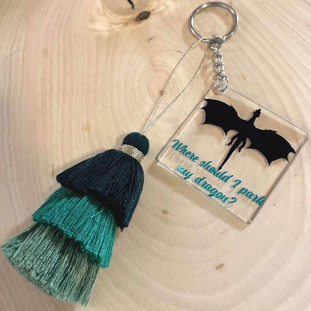 Fantasy Dragon Keychain Gift for Book Lovers and Mythical Creature Fans ...