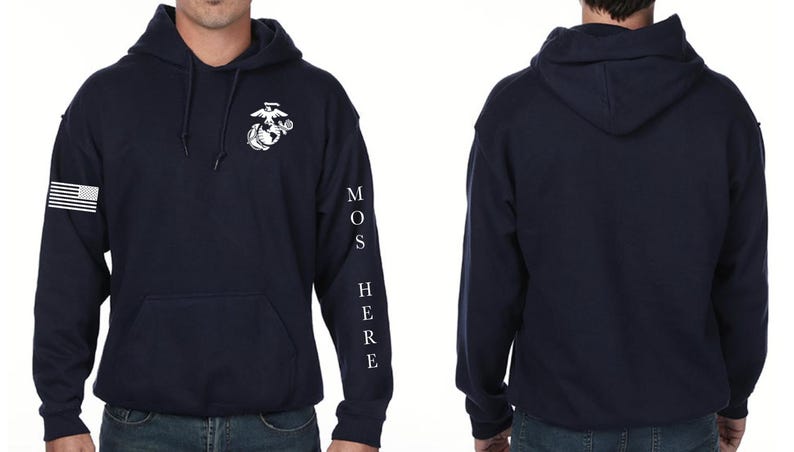 USMC Hoodie With Custom MOS/ Military Occupational Specialty - Etsy