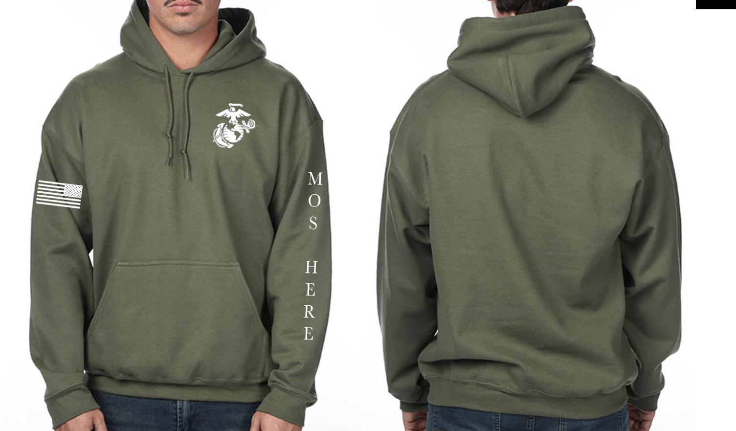 USMC Hoodie With Custom MOS/ Military Occupational Specialty - Etsy