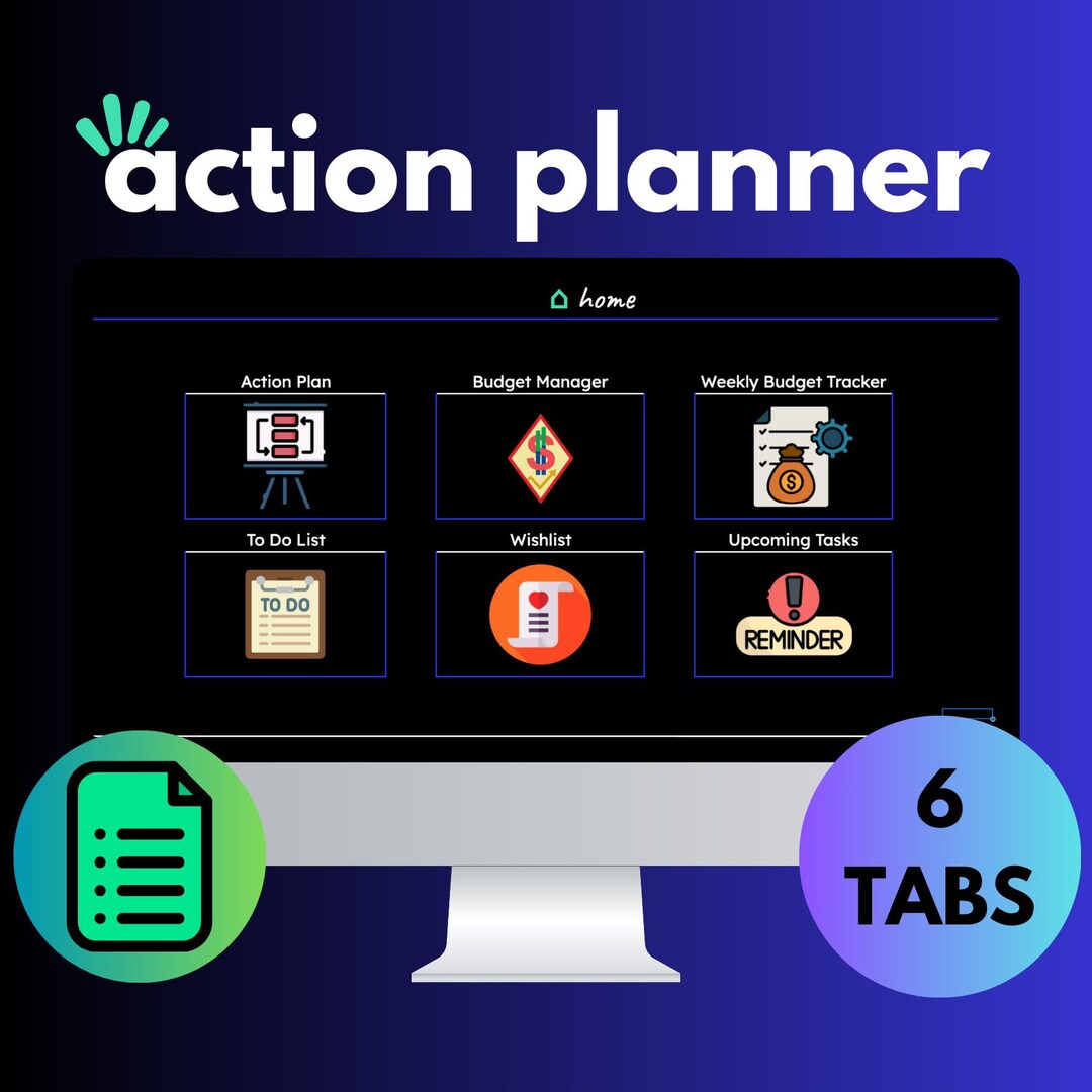 Personal Organizer | Digital Planner | Action Plan | Digital Action ...