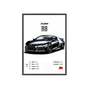 Audi R8 | Digital Print Poster | Digitally Hand Drawn Automotive ...
