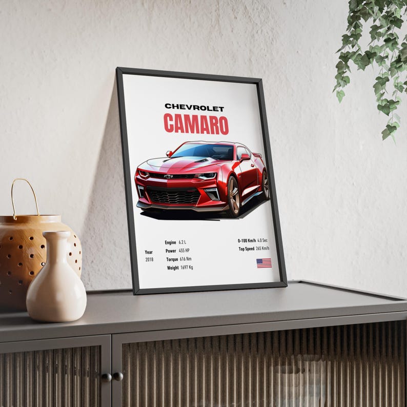 Chevrolet Camaro | Digital Poster | Digitally Hand Drawn Automotive ...