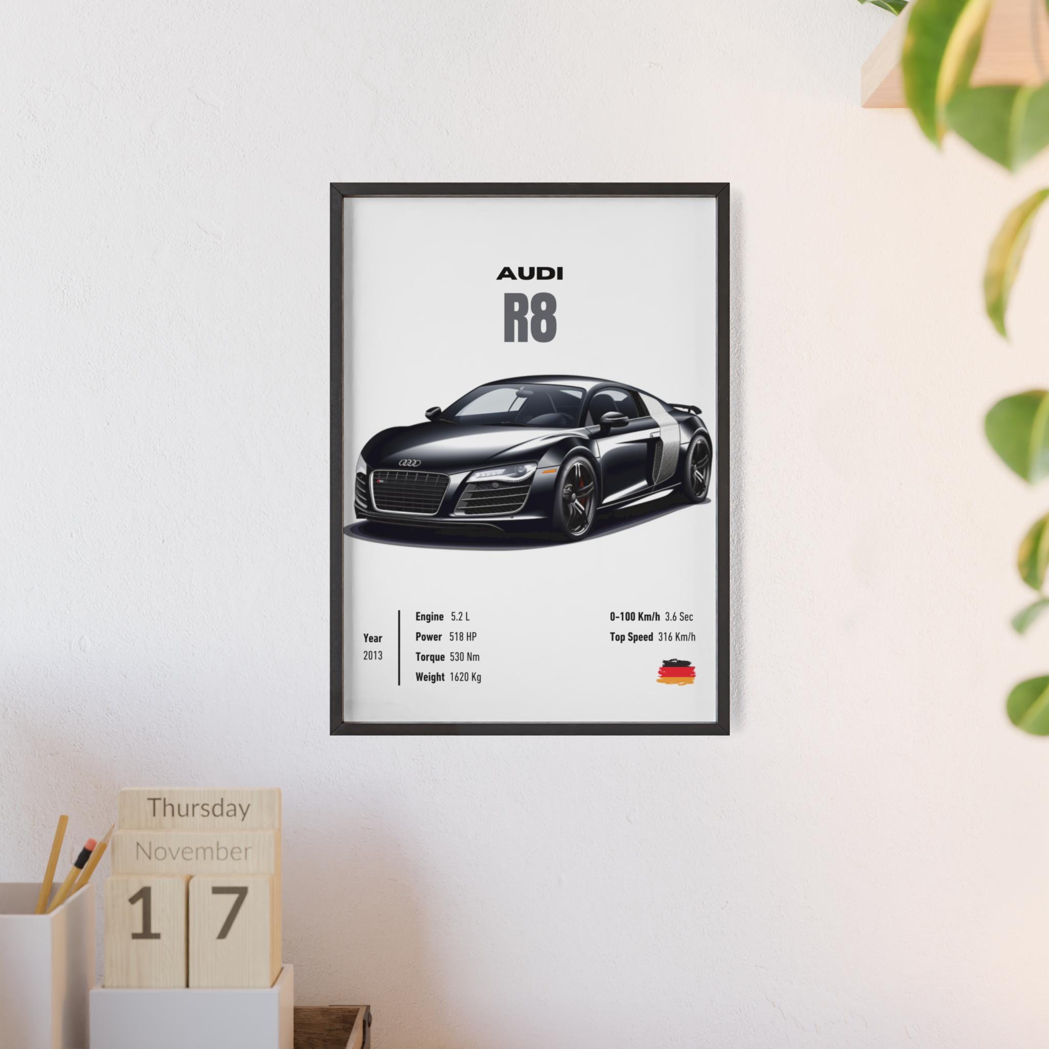 Audi R8 | Digital Print Poster | Digitally Hand Drawn Automotive ...