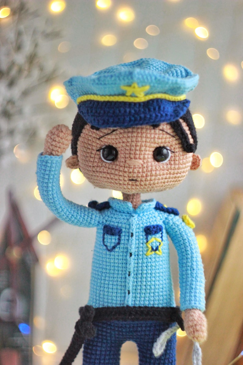 POLICE Amigurumi Doll Crochet Pattern PDF English Amigurumi Handmade - Etsy
