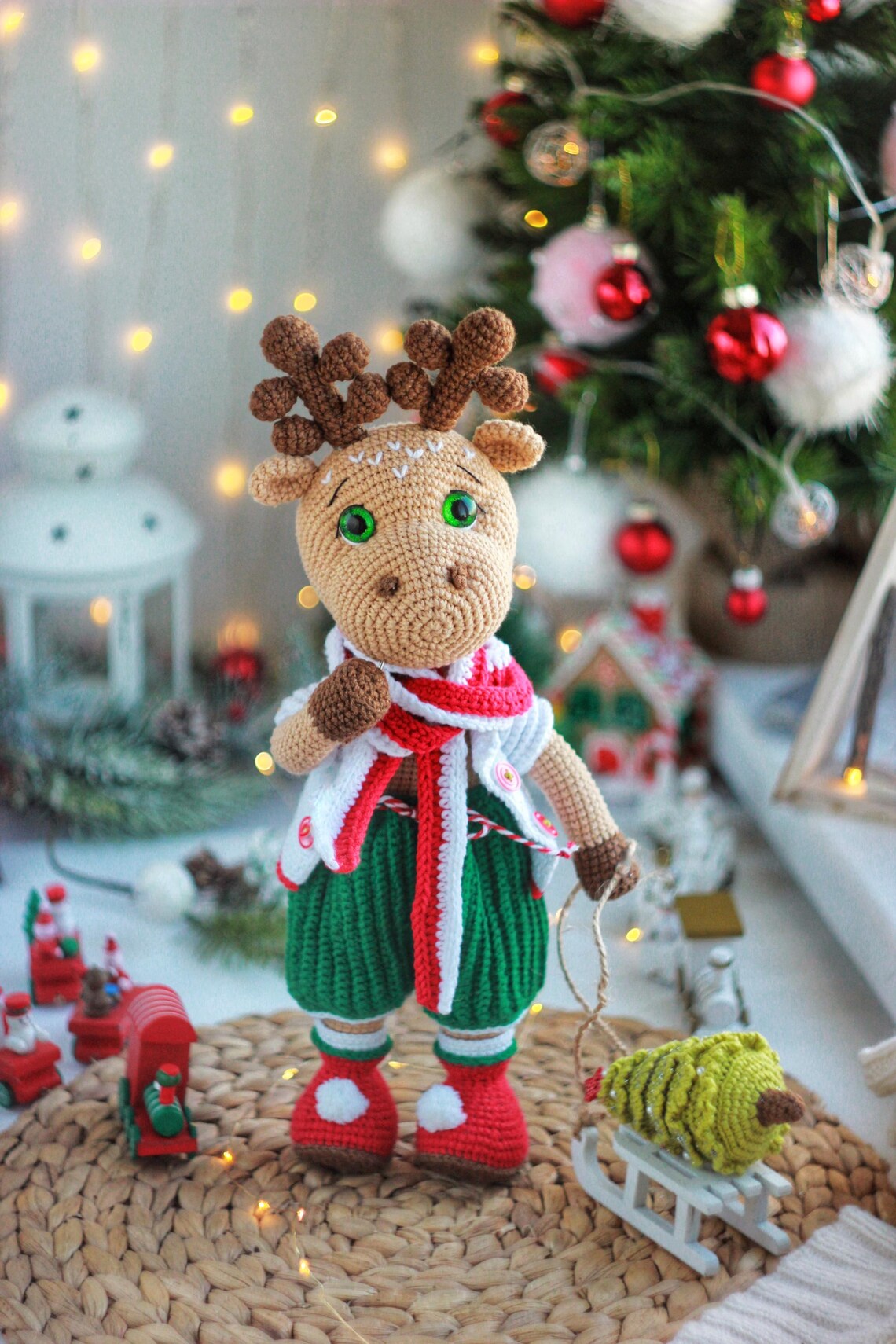 ELK Crochet Pattern Christmas Deer Reindeer Elk PDF Animals English ...