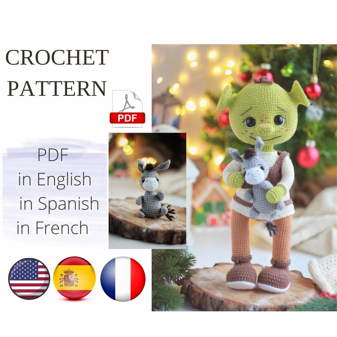 Green Ogre Doll Crochet Pattern PDF English Amigurumi Handmade - Etsy