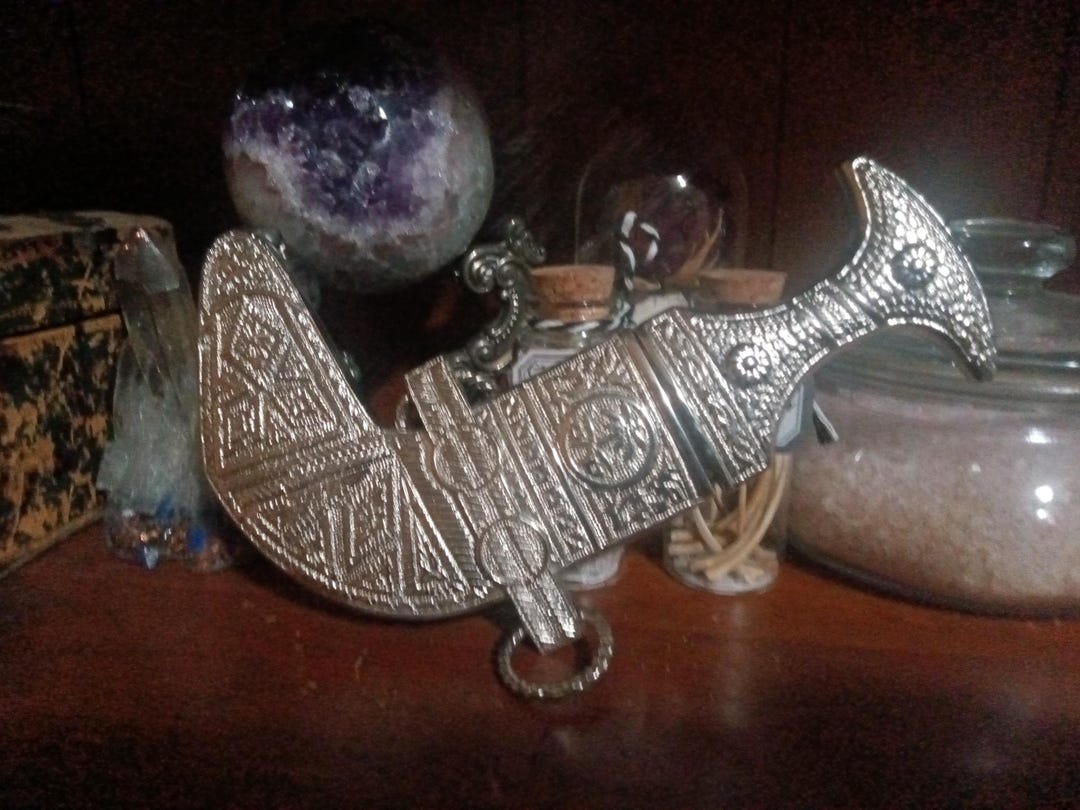 Khanjar Silver Sheathed Arab Knife Islamic Arab Dagger Knife Jambiya - Etsy