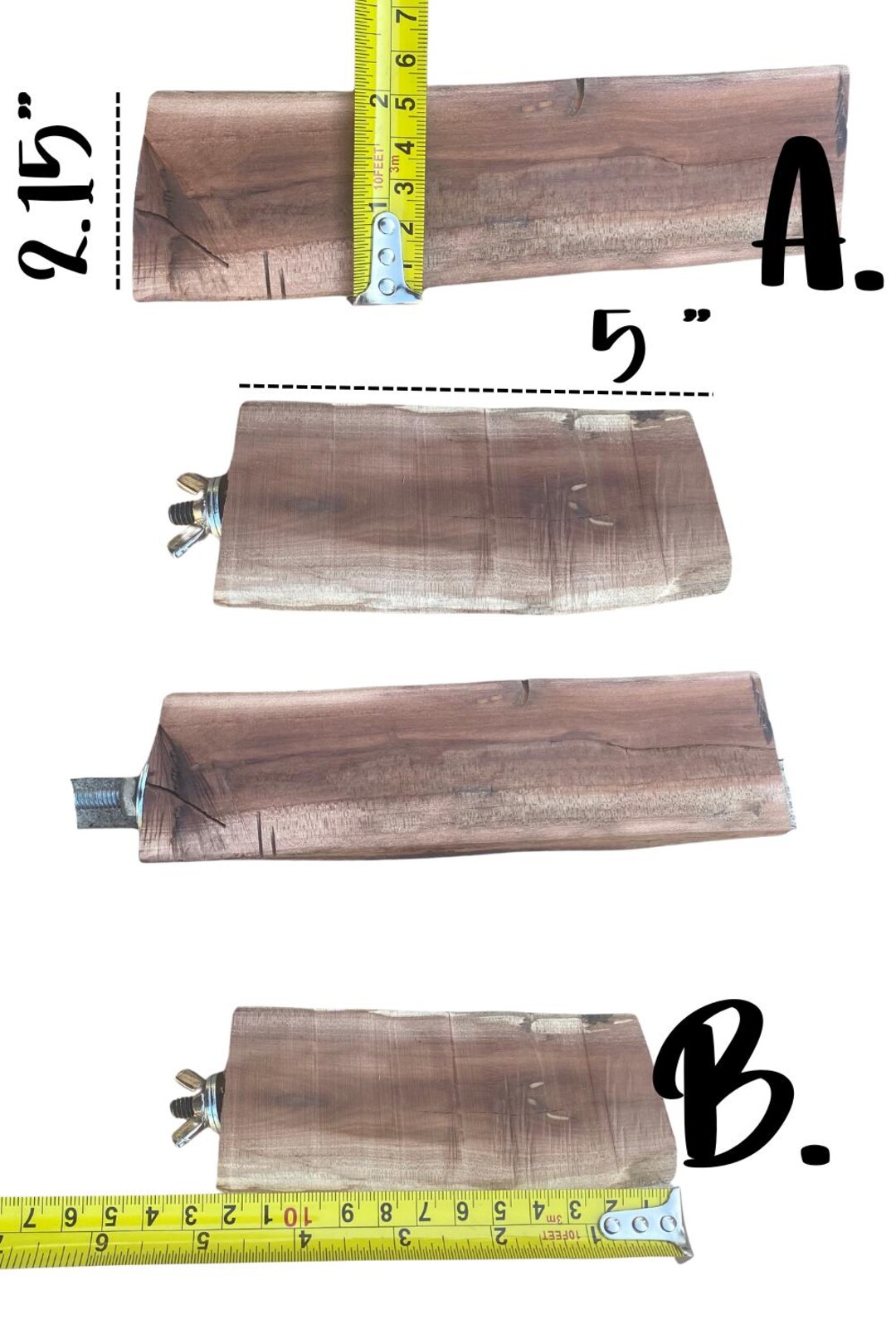 Manzanita Wood Flat Bird Perch Short Wood Standing Perch, Natural ...